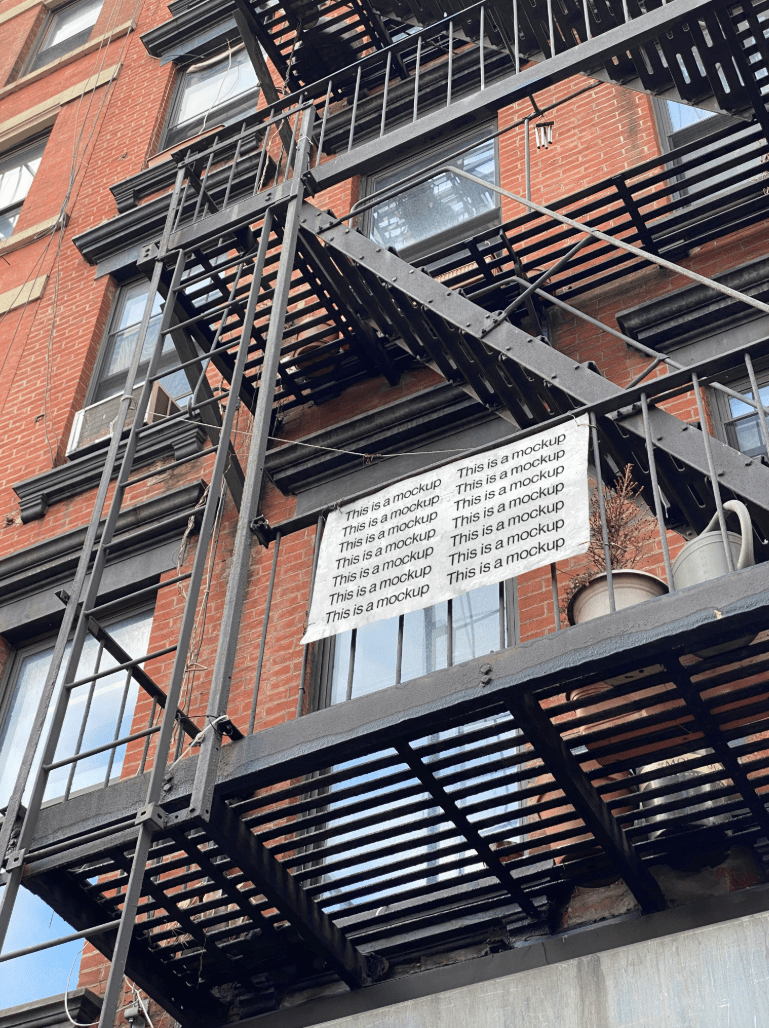 Industrial Balcony Ad Mockup – Mock Exchange
