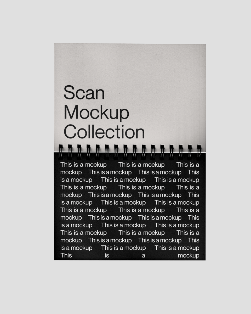 Book Spiral Bound Scan Mockup – Mock Exchange