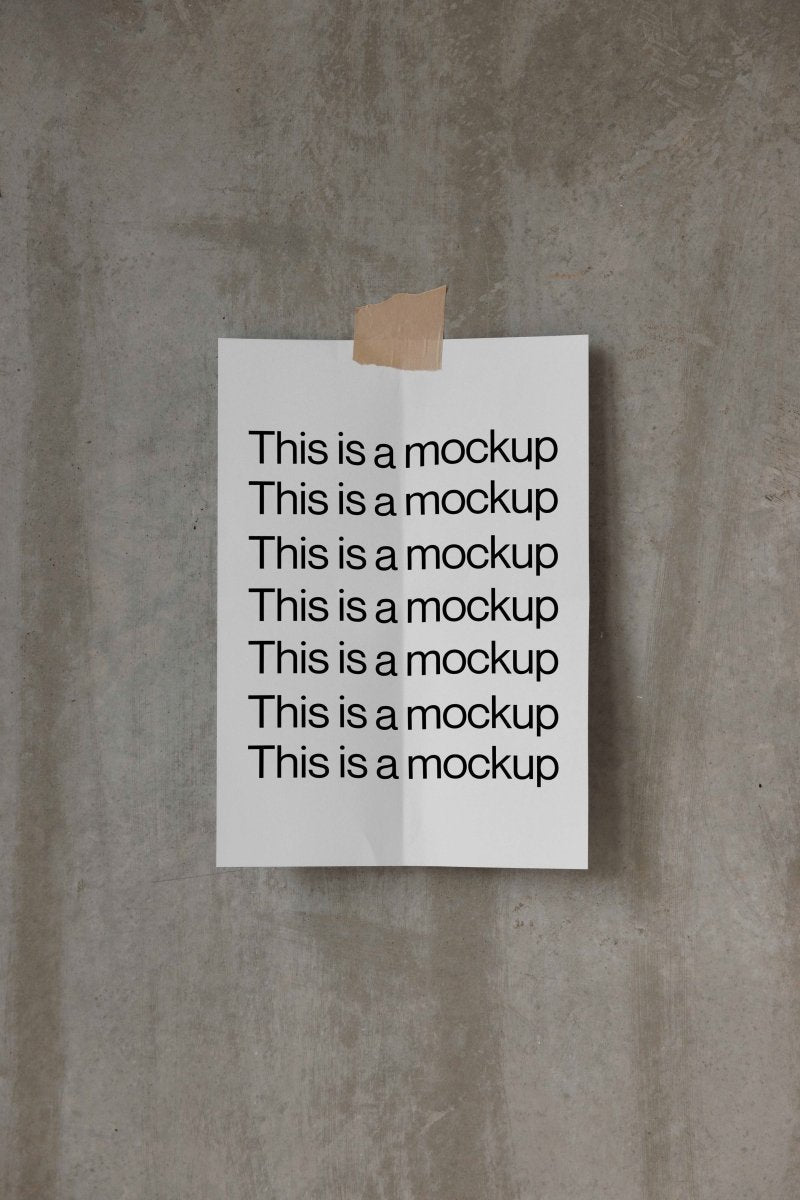 Sticky Paper Concrete Wall 01 Mockup – Mock Exchange